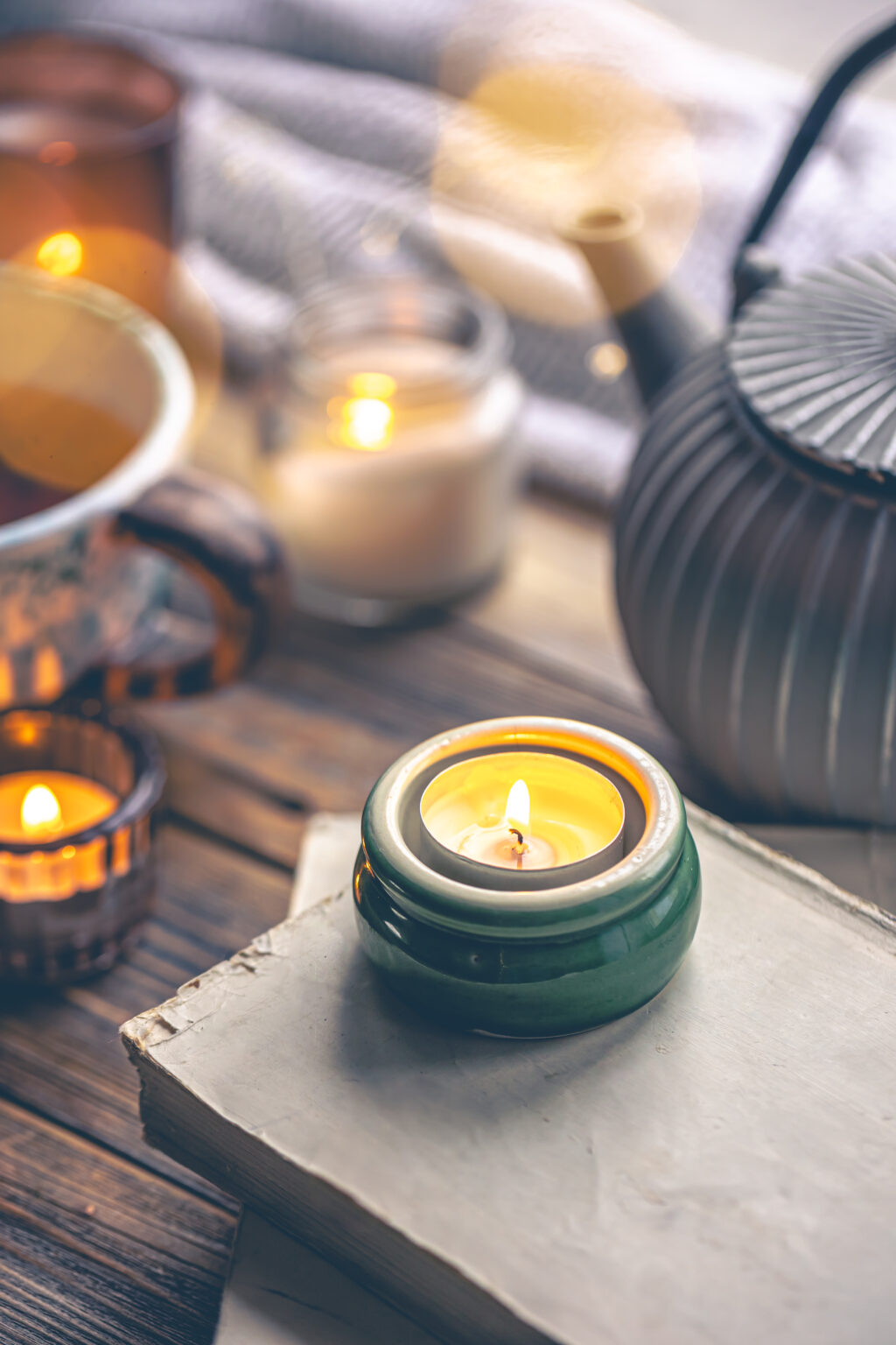 DIY: Velas pequeñas de té para eventos - Piñuela